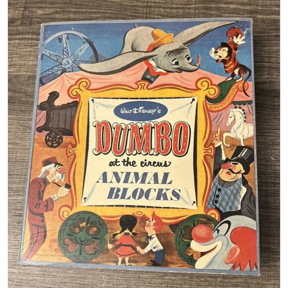 Disney | Other | Vintage Walt Disneys Dumbo At The Circus Animal Blocks ...